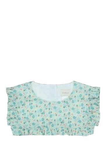BOHELLE Floral Print Cotton And Elastane Scarf - Green