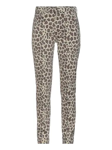 Guess Slim Fit Leopard-print Jeans - Beige