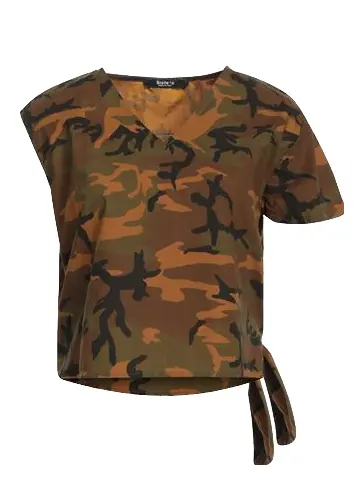 SISTE'S Camouflage Print Top - Green