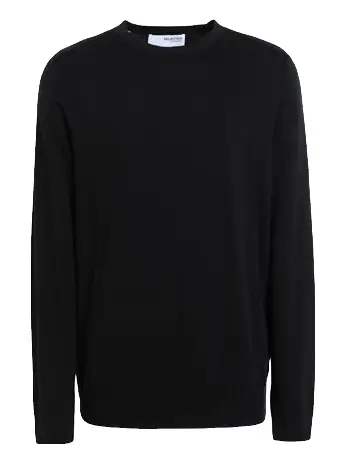 SELECTED Pima Cotton Knit Sweater - Black