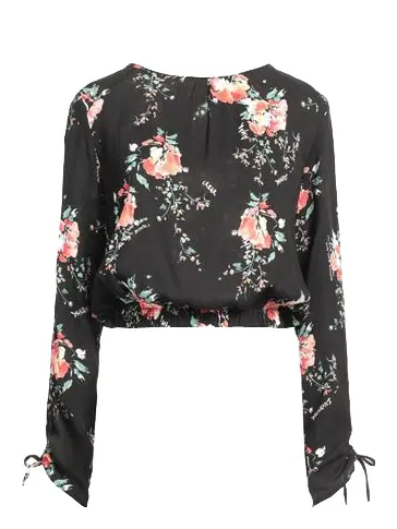Desigual Floral-print Crepe Top - Black