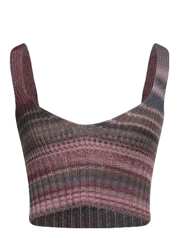 SFIZIO STUDIO Knitted Crop Top - Burgundy