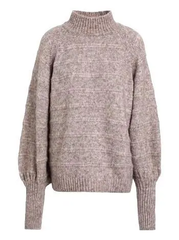 Only Turtleneck Knit Top - Beige