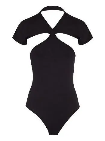 8 BY YOOX Cut-out Open Back Bodysuit - Black