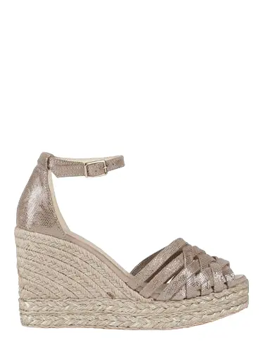 ESPADRILLES Leather Espadrille Sandals - Beige