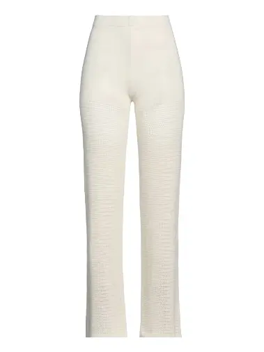 VICOLO Flared Knit Pants - Ivory