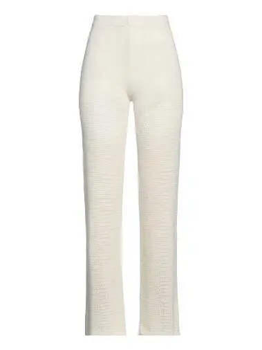 VICOLO Knitted Flared Pants - White