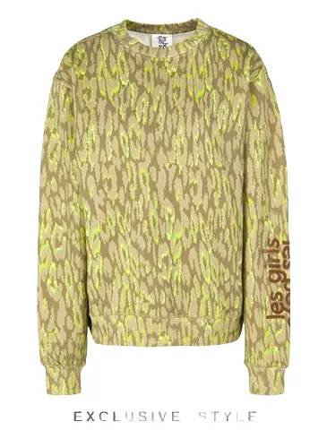 LES GIRLS LES BOYS X YOOX Printed Loopback Sweatshirt - Green
