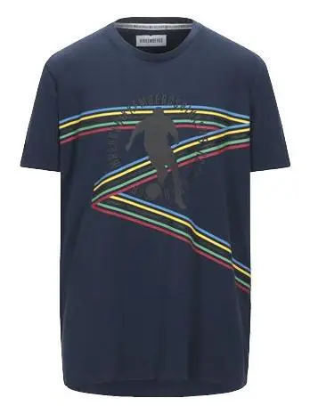 BIKKEMBERGS T-shirt Size Cotton, Elastane - Blue