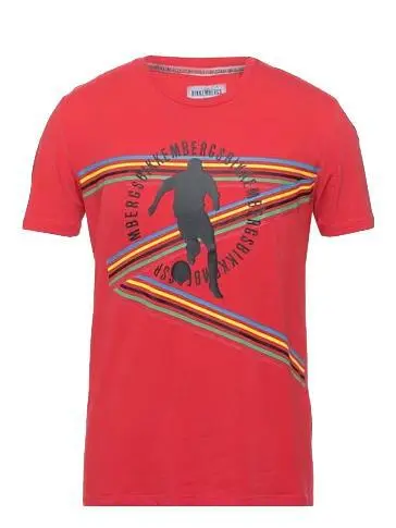 BIKKEMBERGS T-shirt Size Cotton, Elastane - Red
