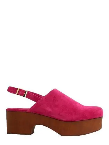 8 BY YOOX Leather Open-toe Platform Mules - Pink