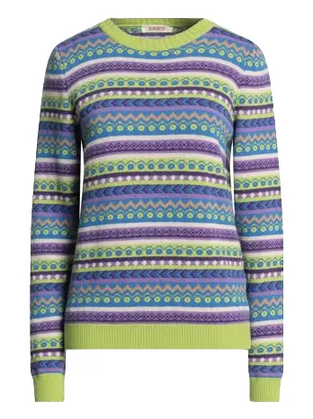 KONTATTO Multicolor Patterned Sweater - Green