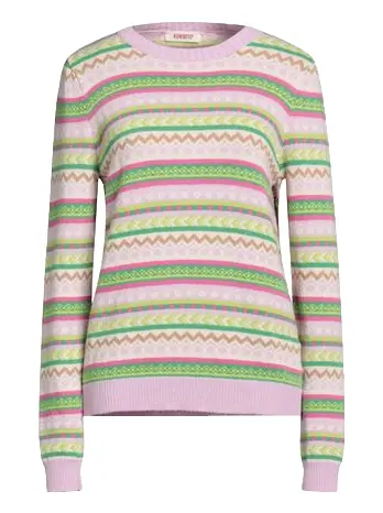 KONTATTO Multicolor Patterned Sweater - Purple