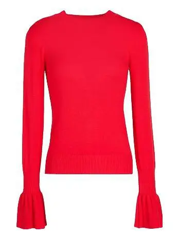 8 BY YOOX Knit Bell Sleeve Mock-neck Sweater - Red