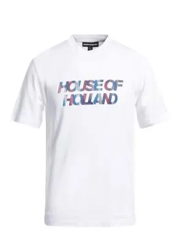 HOUSE OF HOLLAND T-shirt Size Cotton, Elastane - White