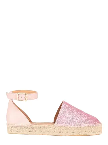 KANNA Glittered Leather Espadrilles - Pink