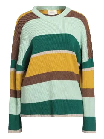 VICOLO Striped Knit Sweater - Green