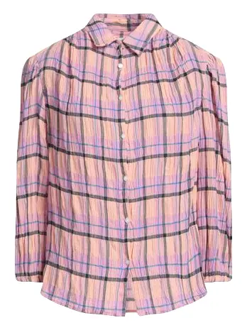 LEEM Tartan Crinkled Shirt - Pink