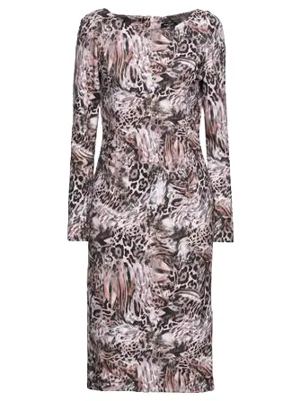 MARCIANO Midi Leopard-print Bodycon Dress - Pink
