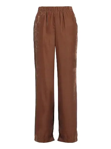 CARACTÈRE Velvet Wide Leg Pants - Beige