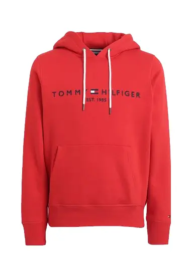 Tommy Hilfiger Logo Hoody - Red
