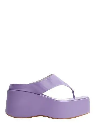 8 BY YOOX Leather Platform Flip-flops - Purple