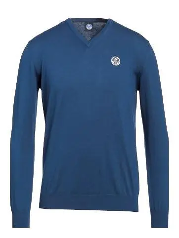 NORTH SAILS Cotton V-neck Sweater - Blue