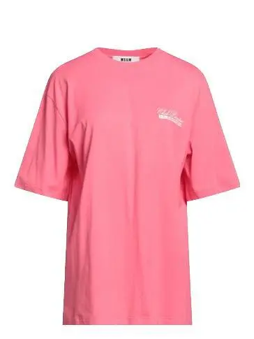 MSGM Cotton T-shirt With Print - Pink