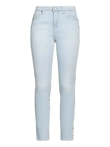LIU •JO Denim Slim-leg Trousers - Blue