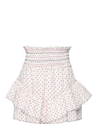 SOALLURE Polka-dot Mini Skirt - Red