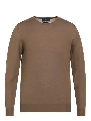 LIU •JO MAN Wool Crewneck Sweater - Camel