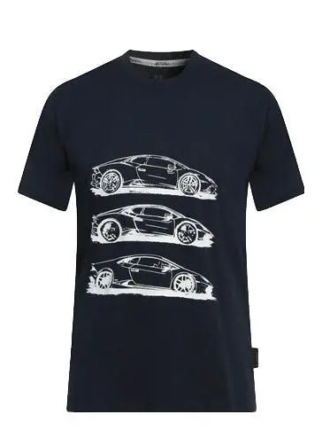AUTOMOBILI LAMBORGHINI T-shirt Size Cotton, Elastane - Blue