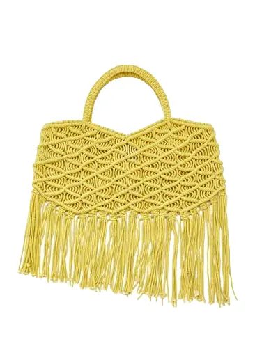 8 BY YOOX Fringed Tote Bag - Yellow