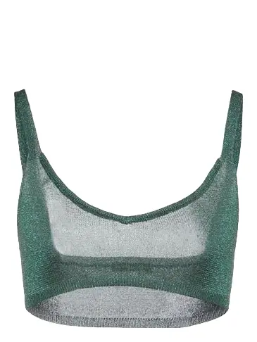 ANTONELLA RIZZA Knitted Crop Top - Green