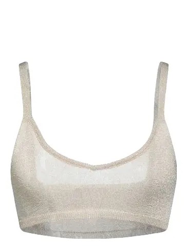 ANTONELLA RIZZA Knitted Crop Top - Grey