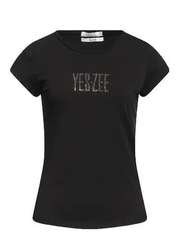 YES ZEE BY ESSENZA Cotton-blend T-shirt - Black