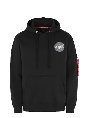 Alpha Industries Cotton-blend Fleece Hoodie - Black