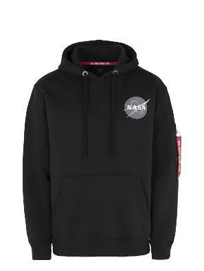 Alpha Industries Hooded Sweatshirt With Logo Appliqués - Black
