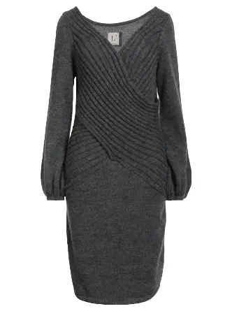 L' AUTRE CHOSE Midi Knit Dress - Grey