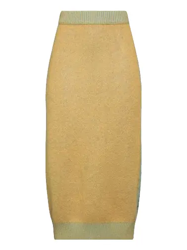 CIRCUS HOTEL Knitted Pencil Midi Skirt - Yellow