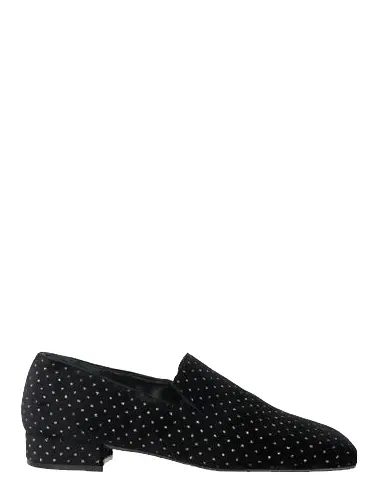 CUPLÉ Velvet Loafers - Black