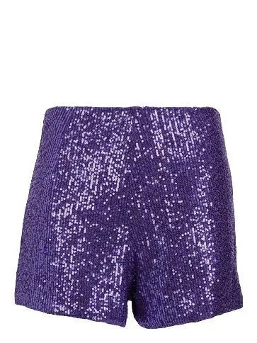 8 BY YOOX Sequin Embellished Tulle Shorts - Purple