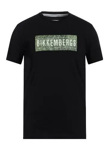 BIKKEMBERGS T-shirt Size Cotton, Elastane - Black