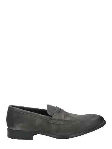 DOUCAL'S Leather Penny Loafers - Grey