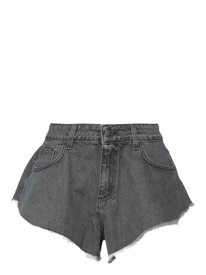 LE VOLIÈRE Denim Hot Pants - Grey