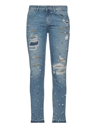 LIU •JO Straight-leg Jeans With Appliqués - Blue