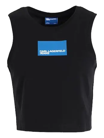 Karl Lagerfeld Klj Logo Singlet T-shirt Organic Cotton - Black
