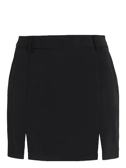 Topshop Twill Mini Skirt - Black