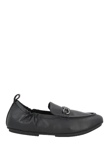 Fitflop Leather Loafers With Metal Detailing - Black