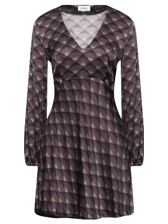 OTTOD'AME Mini Flared Dress - Deep Purple